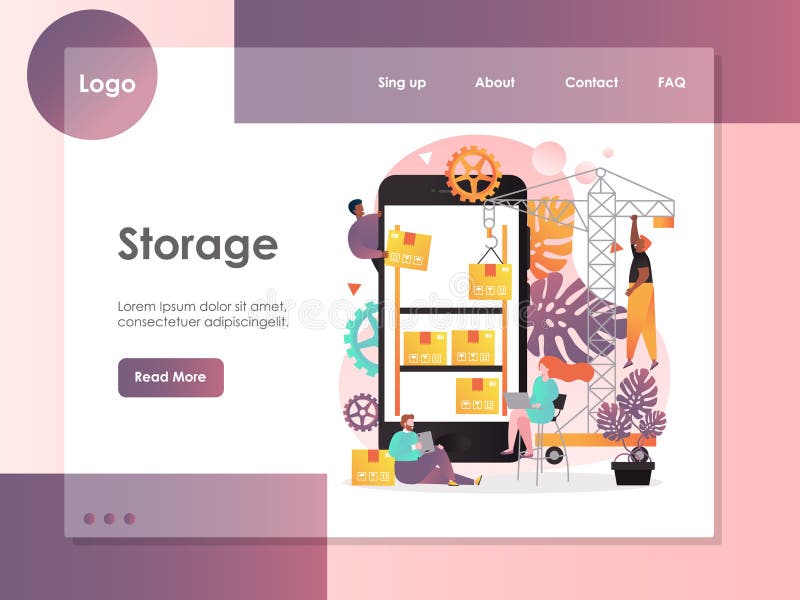 Warehouse Storage App Vector Concept for Web Banner, Website Page Stock ...