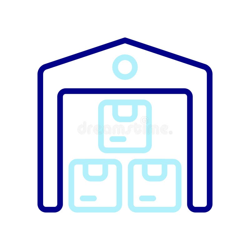 Storage Warehouse Icon, To Store the Stock of Goods. Stock Vector ...