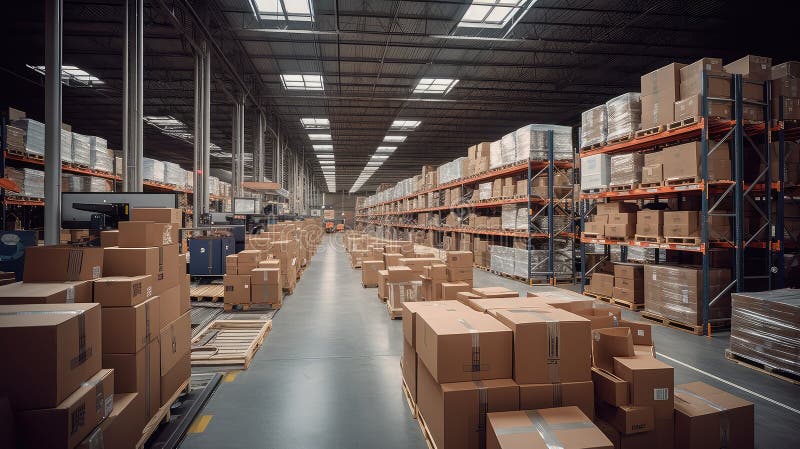 Storage warehouse package stock illustration. Illustration of tracking ...