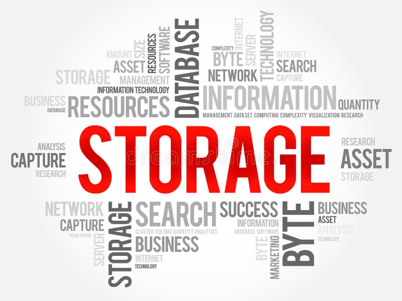 Storage word cloud collage stock illustration. Illustration of business ...