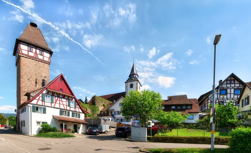 Storchenturm Stork Tower in Gernsbach, Black Forest, Germany Stock ...