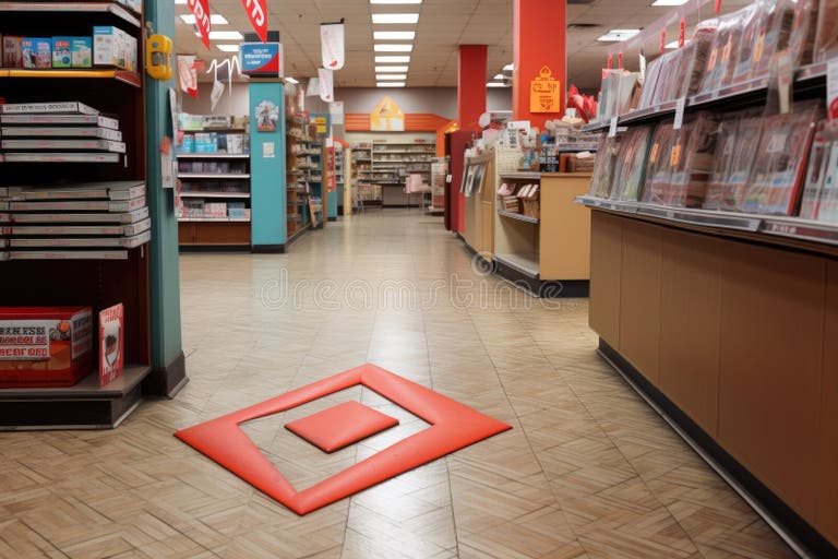 In-store Ar Navigation Arrows on Floor Stock Photo - Image of augmented ...