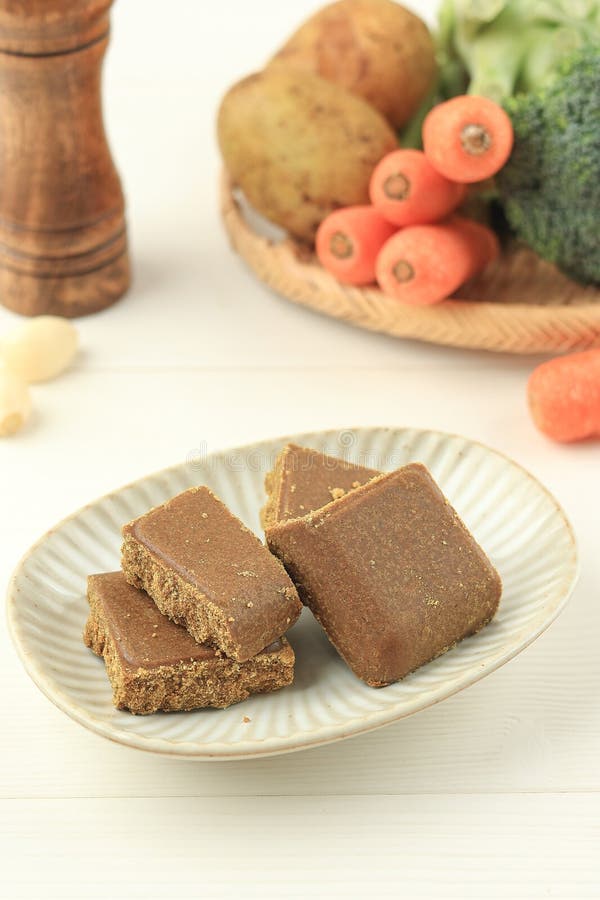 Store Bought Instant Curry Japanese Paste Block Stock Photo - Image of ...