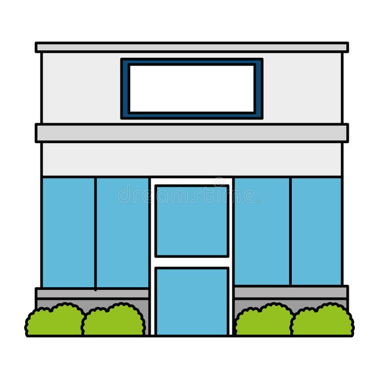 Store Building Front Facade Stock Illustration - Illustration of view ...