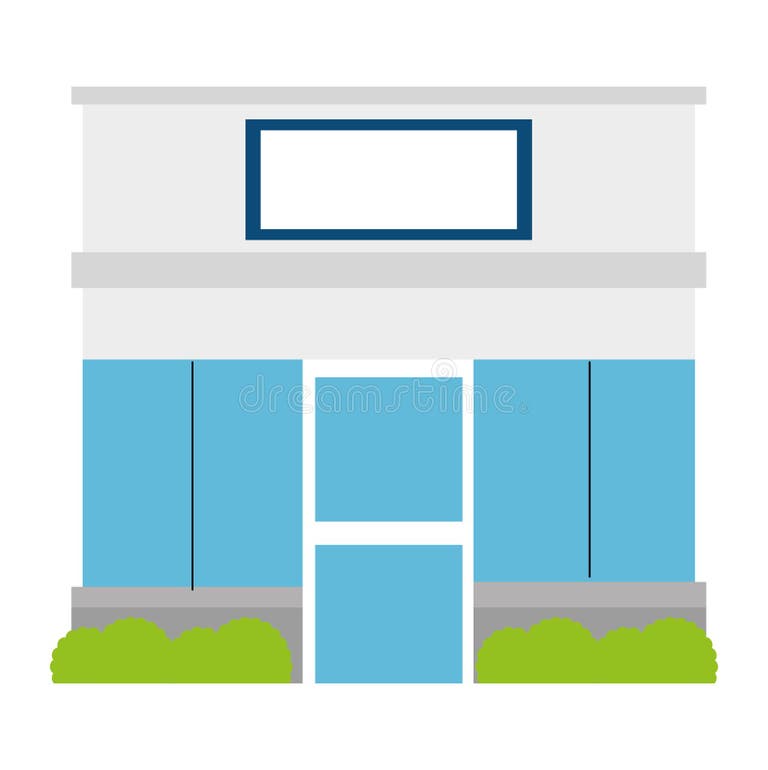 Store Building Front Facade Stock Illustration - Illustration of retail ...