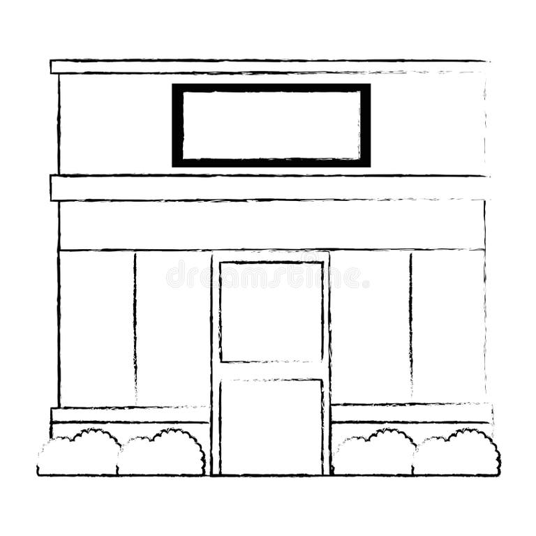 Store Building Front Facade Stock Illustration - Illustration of buying ...