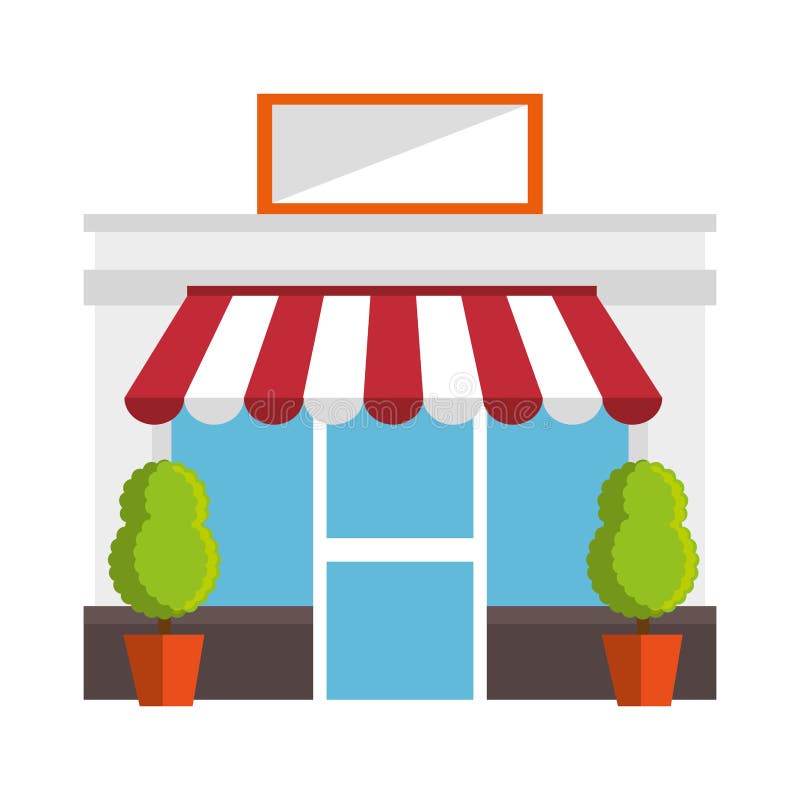 Store building front icon stock vector. Illustration of storefront ...
