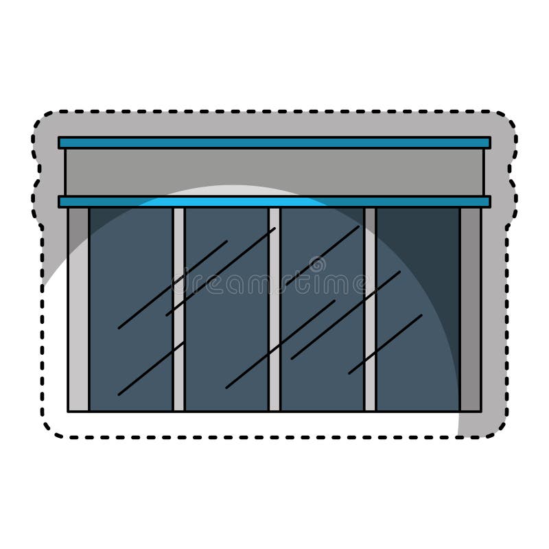Store building glass icon stock illustration. Illustration of structure ...