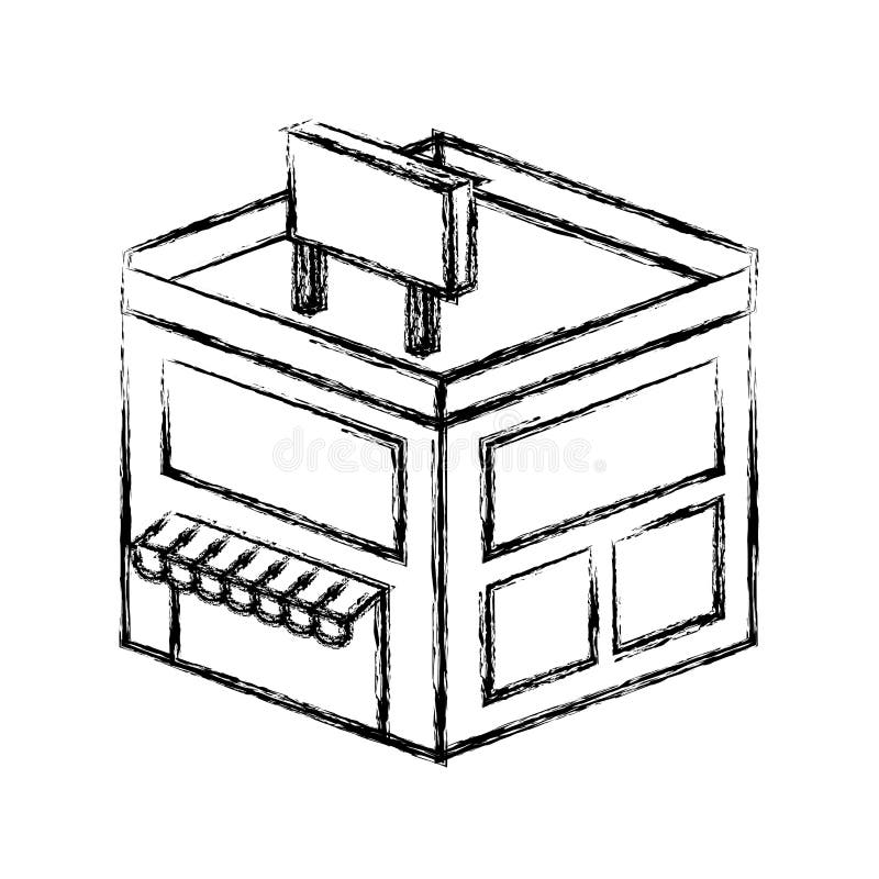 Store Building Isometric Icon Stock Vector - Illustration of icon ...