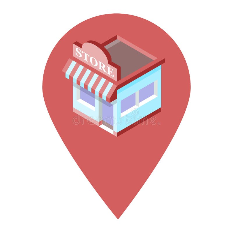 Store Building Location Map Pin Pointer Icon. Element of Map Point for Mobile Concept and Web ...