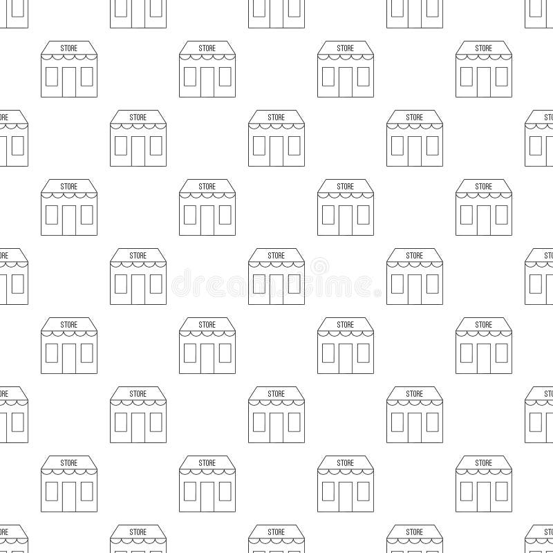 Store pattern seamless stock illustration. Illustration of retail ...