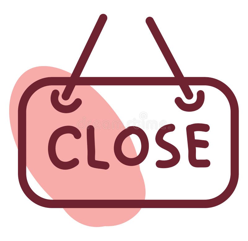 Store closed, icon stock vector. Illustration of vector - 261075585