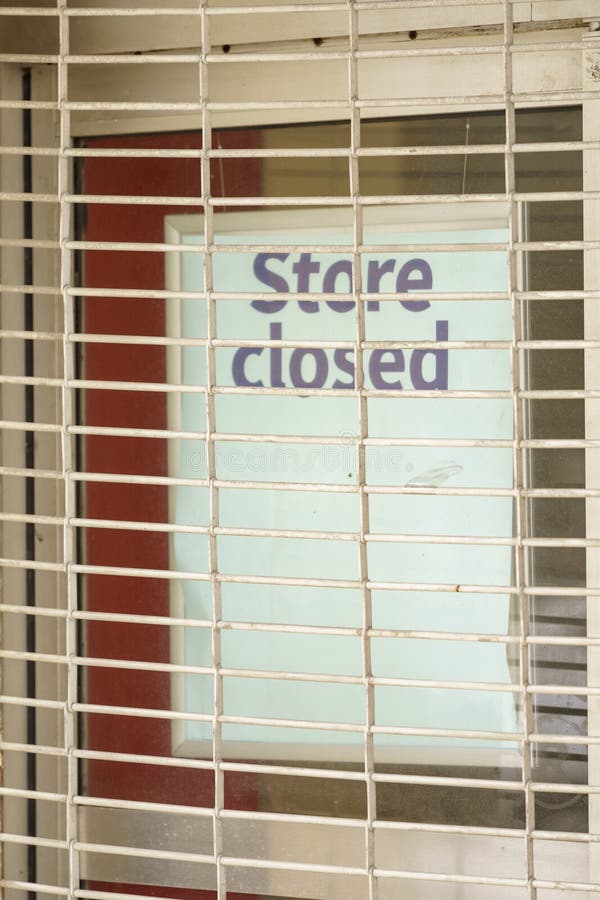 Store Closed Window Sign Miami 2024 Stock Photo - Image of businesses ...