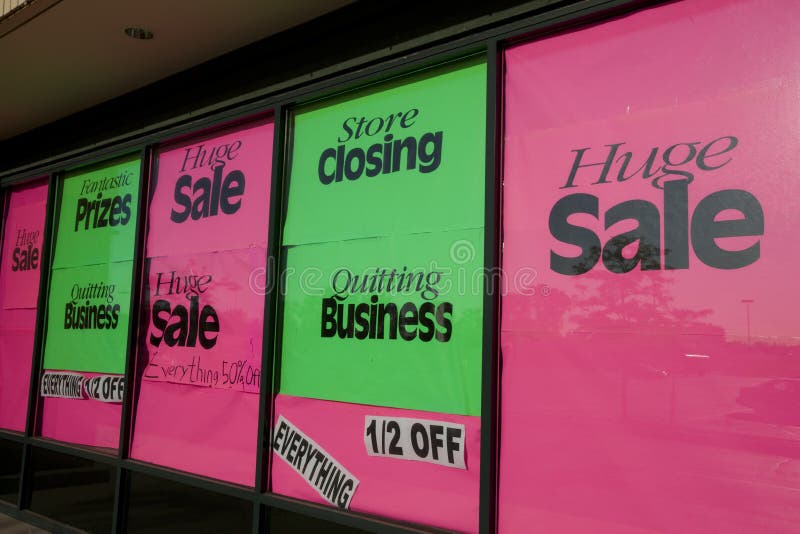 Store closing stock photo. Image of store, bankruptcy - 9615346