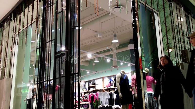 Store Closing Down at Night Inside Coquitlam Center Mall Stock Video ...