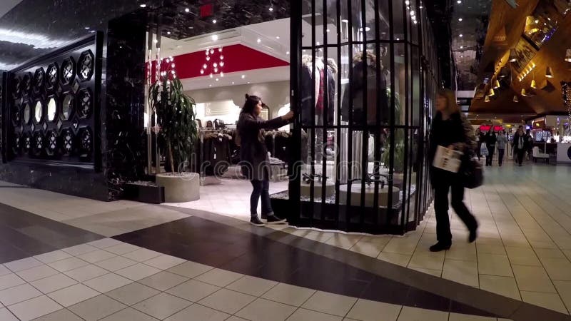 Store Closing Down at Night Inside Coquitlam Center Mall. Stock Video ...