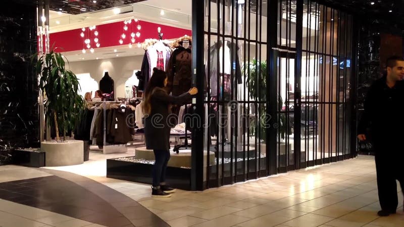 Store Closing Down at Night Inside Coquitlam Center Mall Stock Footage ...