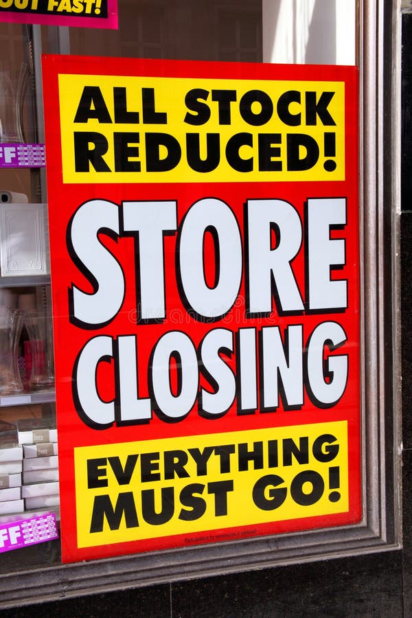 Closing Down stock image. Image of shop, display, street - 20644873