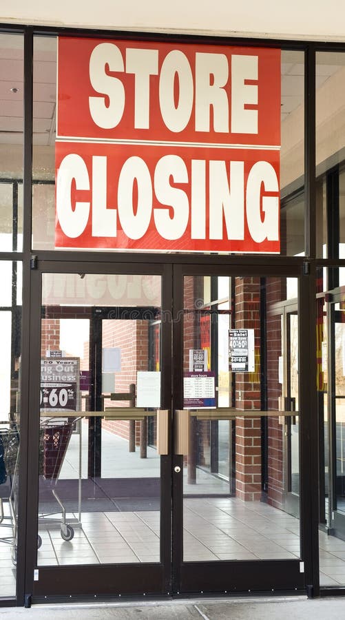 Store Closing Sign stock photo. Image of ideas, display - 53279218
