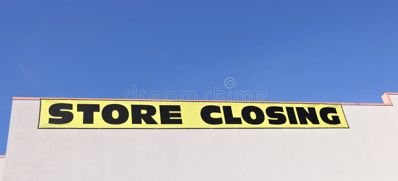 Store Closing Sign stock image. Image of chaper, reposess - 79410355