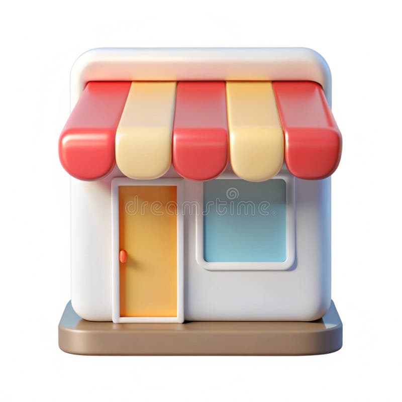 Store 3D icon stock illustration. Illustration of abstract - 357969615