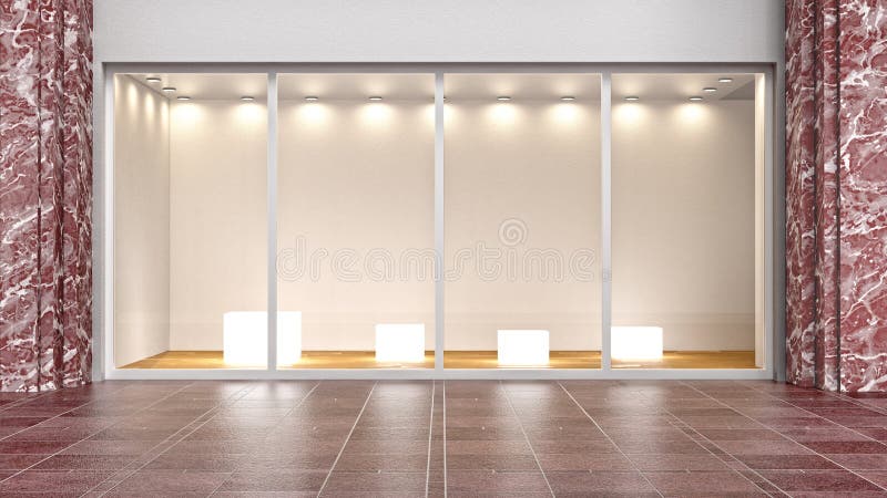Store Display Zone Near and Wall Display Stock Illustration ...