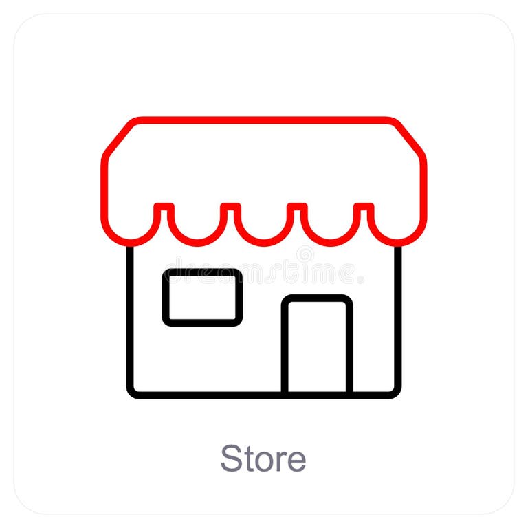 Store and Ecommerce Ico Concept Stock Vector - Illustration of design ...