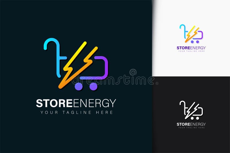 Store Energy Logo Design with Gradient Stock Vector - Illustration of ...