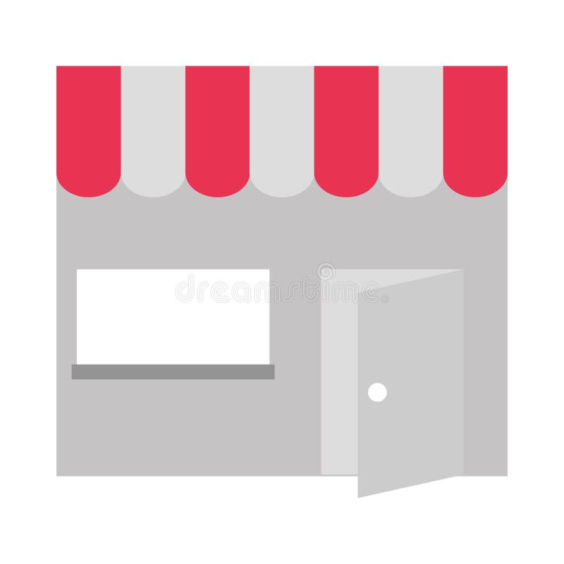 Store Facade Open Door, Opening Again Flat Icon Stock Vector ...