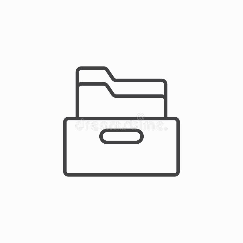 Store Files Vector Icon Set Stock Vector - Illustration of ...