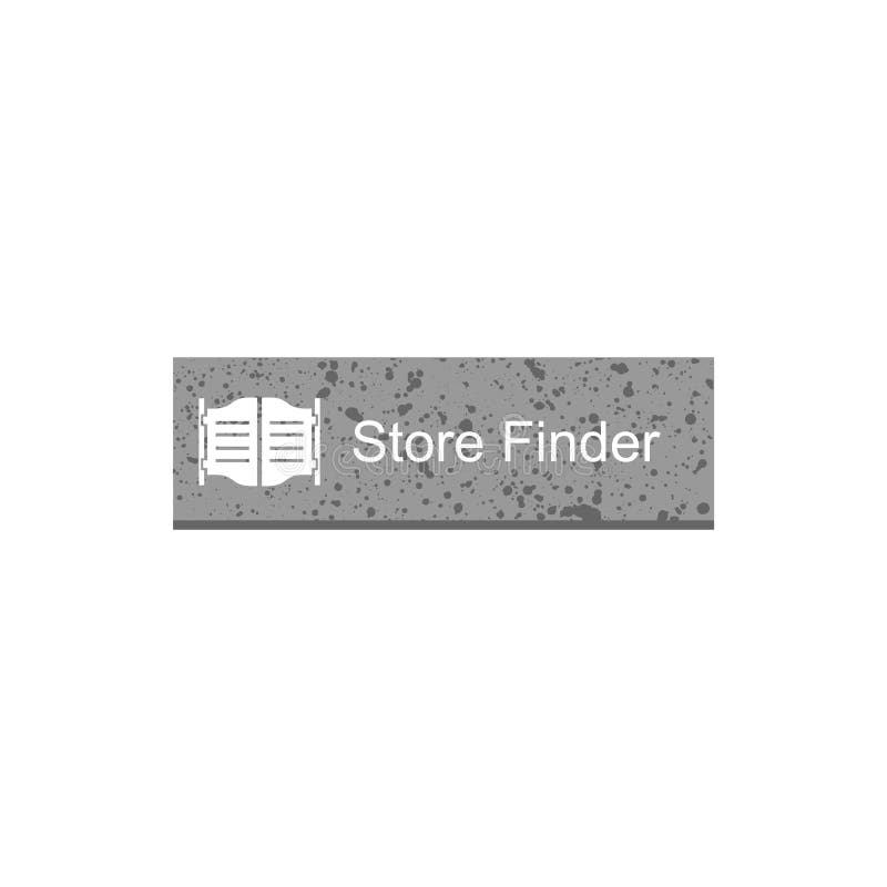 Store Finder Rectangle Button Stock Illustration - Illustration of ...