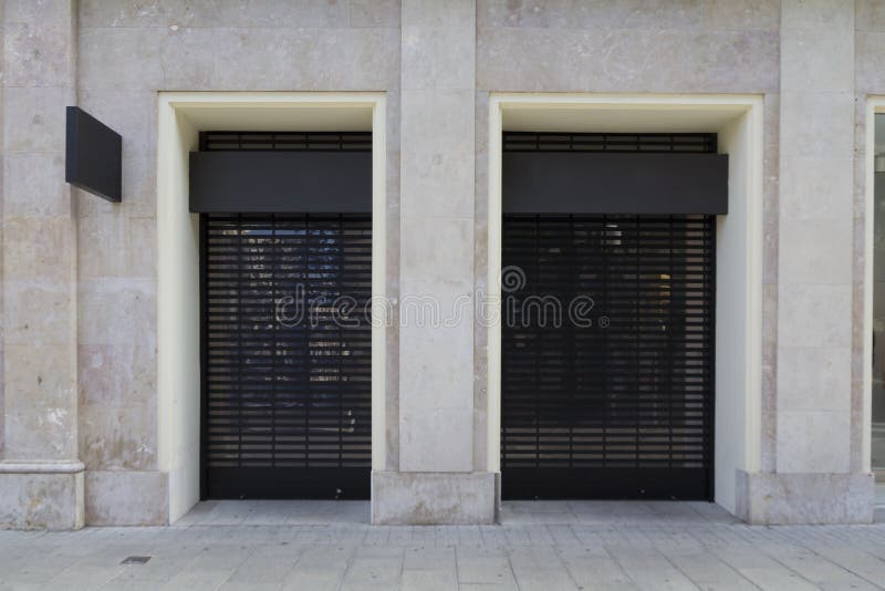 Store front closed stock photo. Image of blank, poster - 76480506