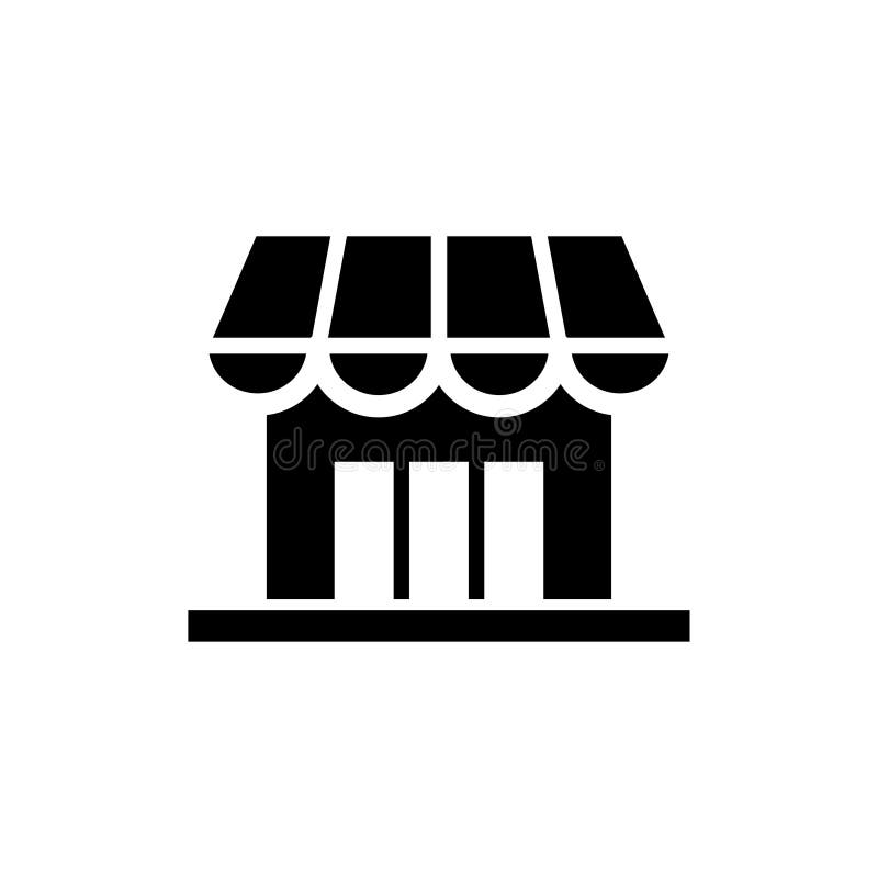 Store Front Icon Flat Vector Template Design Trendy Stock Vector ...