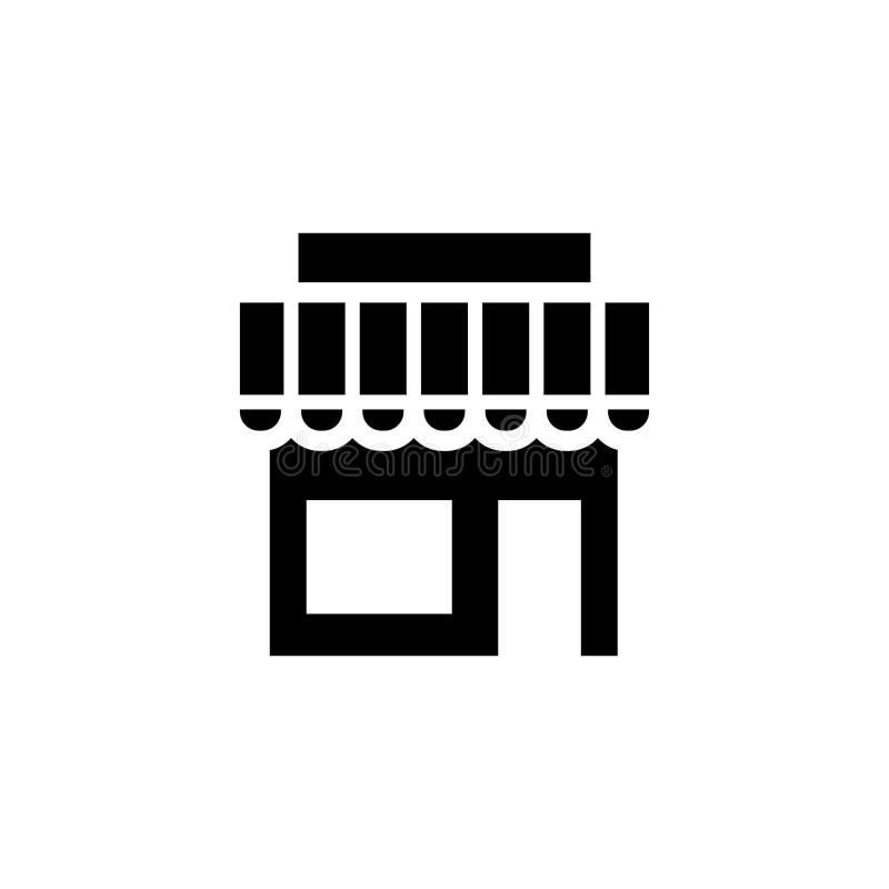 Store Front Icon Flat Vector Template Design Trendy Stock Vector ...