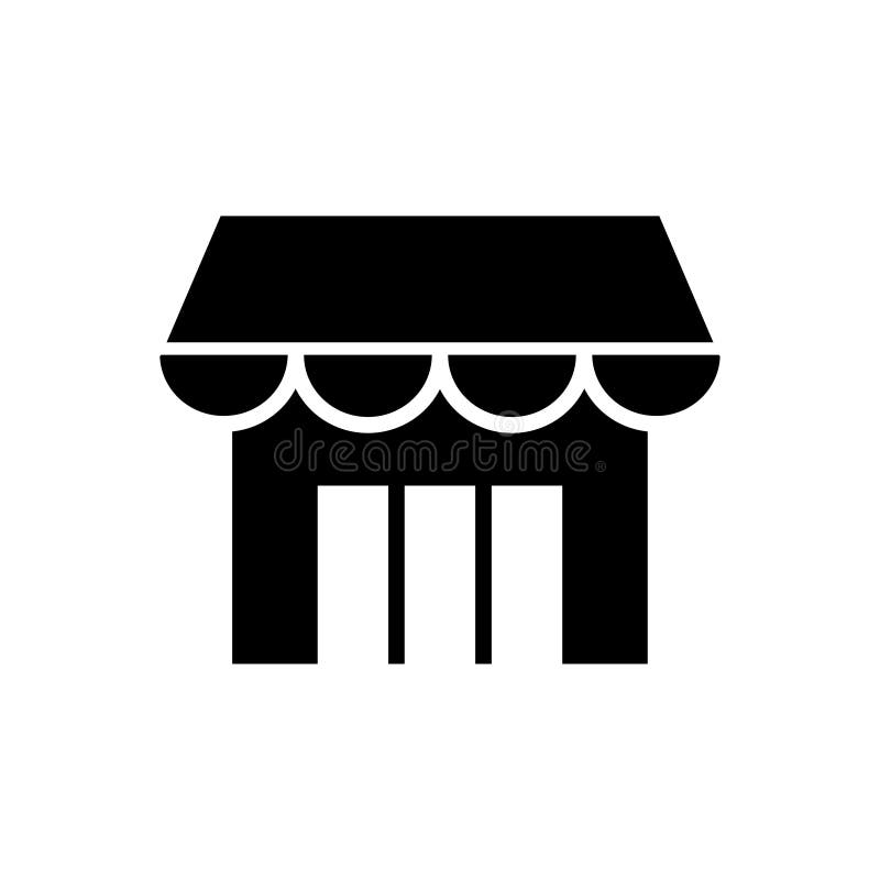 Store Front Icon Flat Vector Template Design Trendy Stock Vector ...