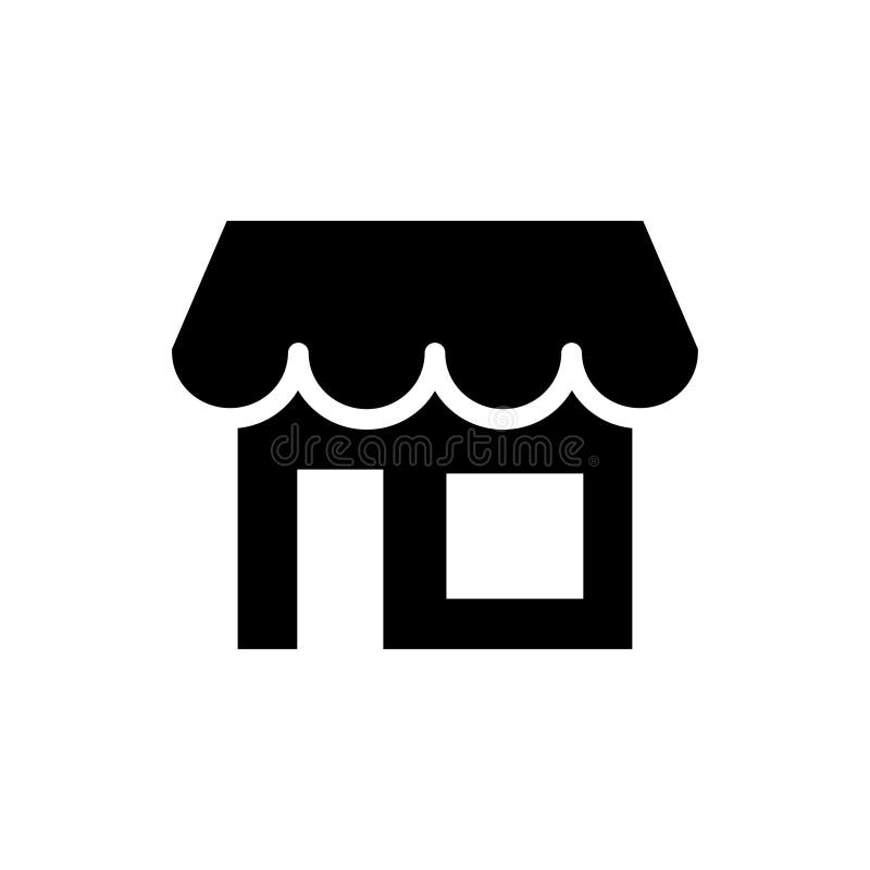 Store Front Icon Flat Vector Template Design Trendy Stock Vector ...