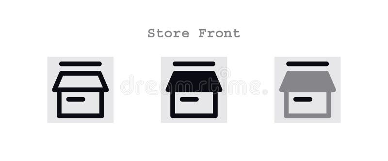 Store front icons set stock vector. Illustration of symbol - 270713105