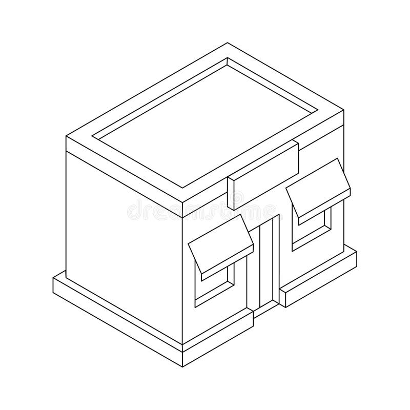 Store Front. Hand Drawn Sketch Stock Vector - Illustration of ...