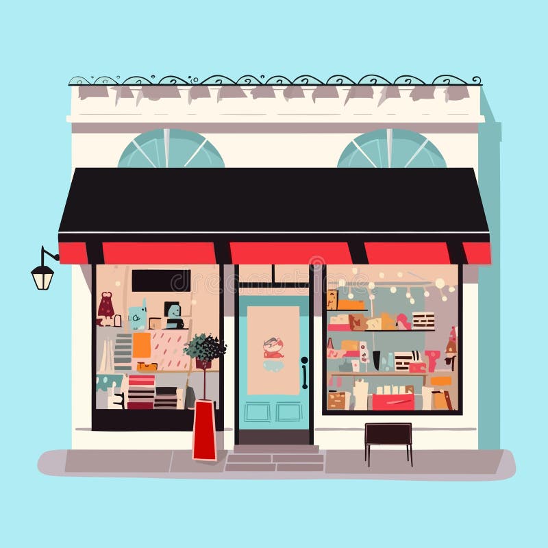Store Front Vector Illustration Isolated Illustration Stock Vector ...