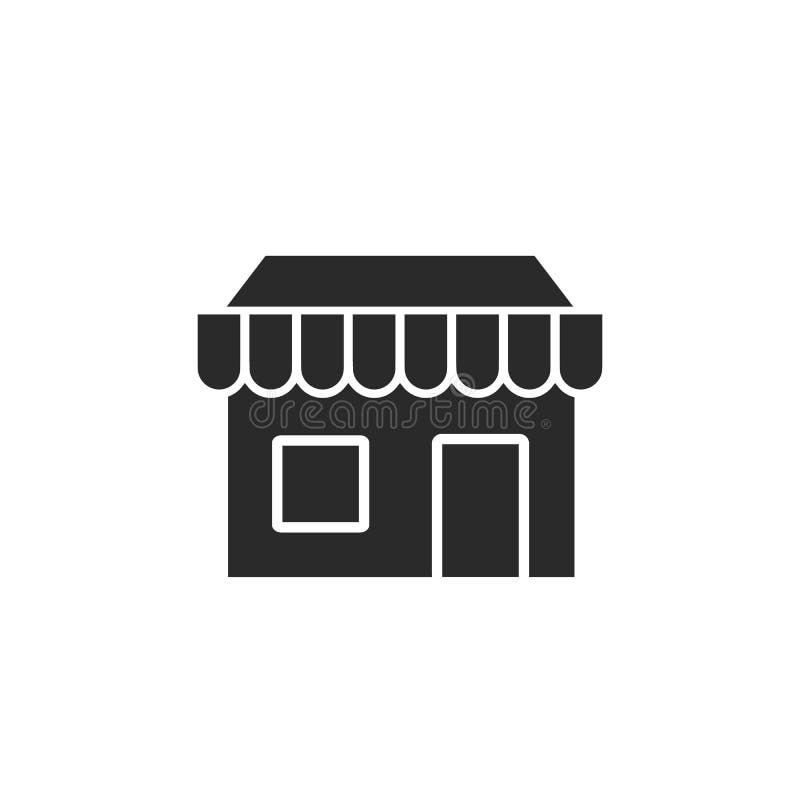 Store Vector Graphics Outline Icon Vector Illustration Flat Style Stock ...