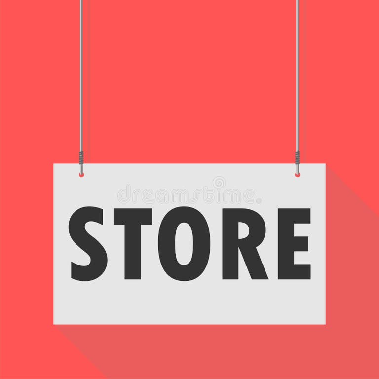 Hanging Store Sign Stock Illustrations – 22,463 Hanging Store Sign ...