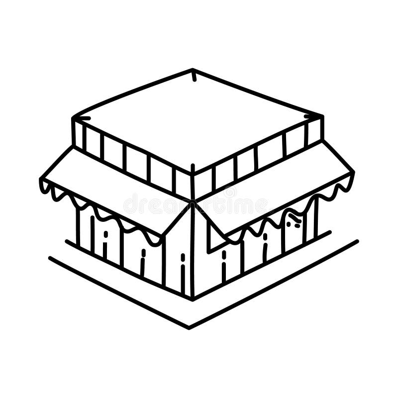 Store Icon. Doodle Hand Drawn or Outline Icon Style Stock Illustration ...