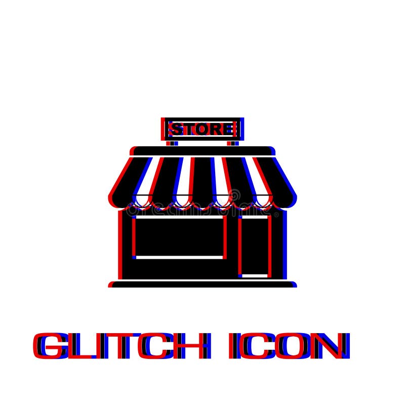 Store icon flat stock vector. Illustration of mall, rent - 130223333