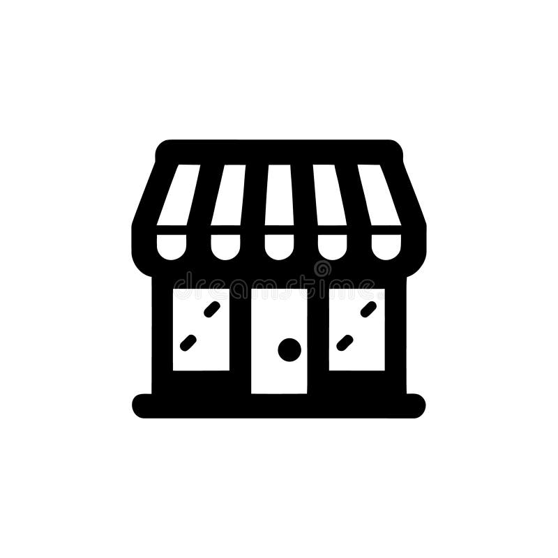 Store Icon. Simple Shopping Icon Isolated Stock Vector - Illustration ...