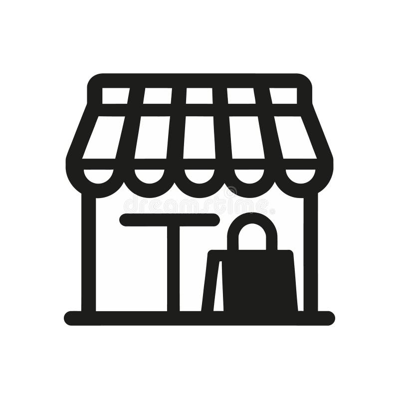 Store Icon. Simple Shopping Icon Isolated Stock Vector - Illustration ...
