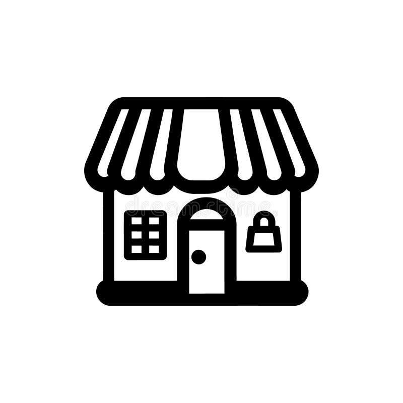 Store Icon. Simple Shopping Icon Isolated Stock Vector - Illustration ...