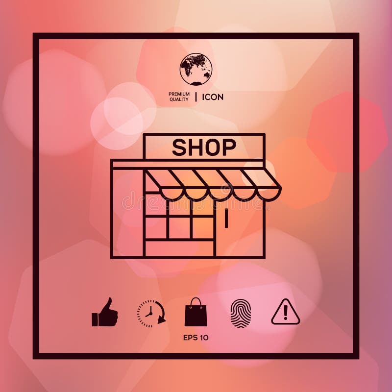 Store icon symbol stock vector. Illustration of commercial - 111656453