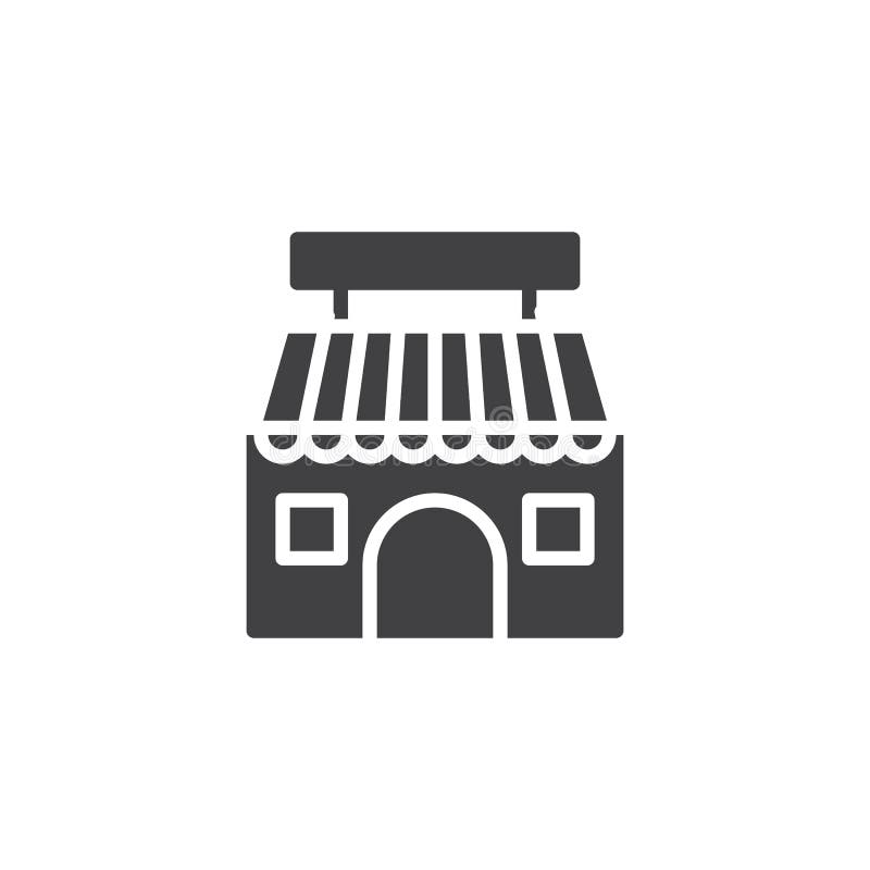 Store icon vector stock vector. Illustration of boutique - 100378322