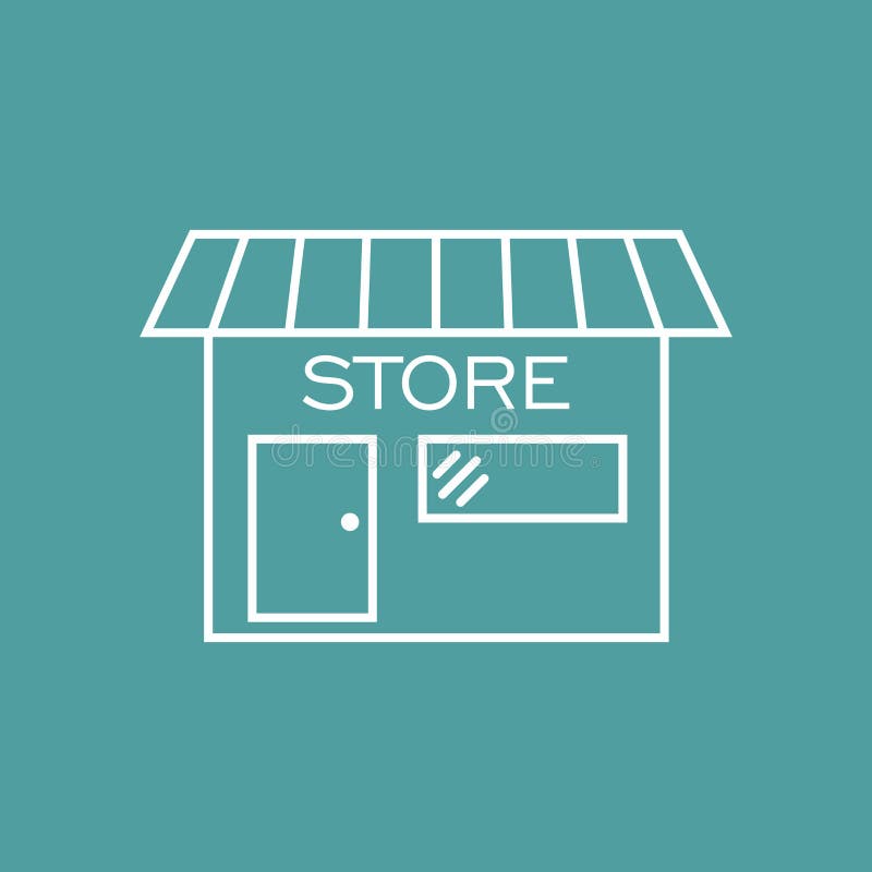 Store Icon Vector Illustration in Flat Style. Shop Symbol Stock Vector ...