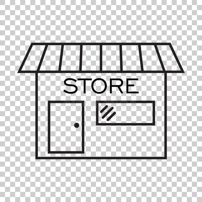Store Icon Vector Illustration in Flat Style. Shop Symbol Stock Vector ...